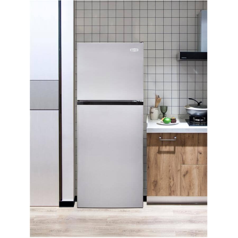 MARATHON 12 cu. ft. Top Freezer Refrigerator (MFF123SS) | Home Hardware