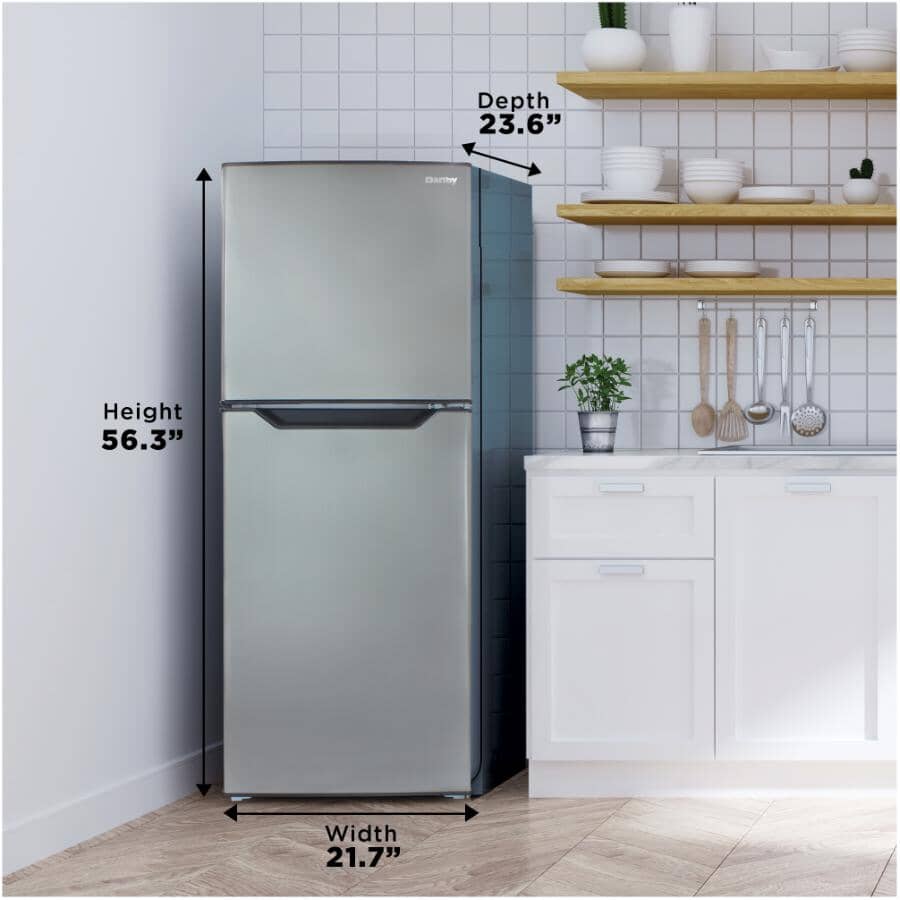 DANBY 7 cu. ft. Top Freezer Refrigerator (DFF070B1BSLDB-6) | Home Hardware