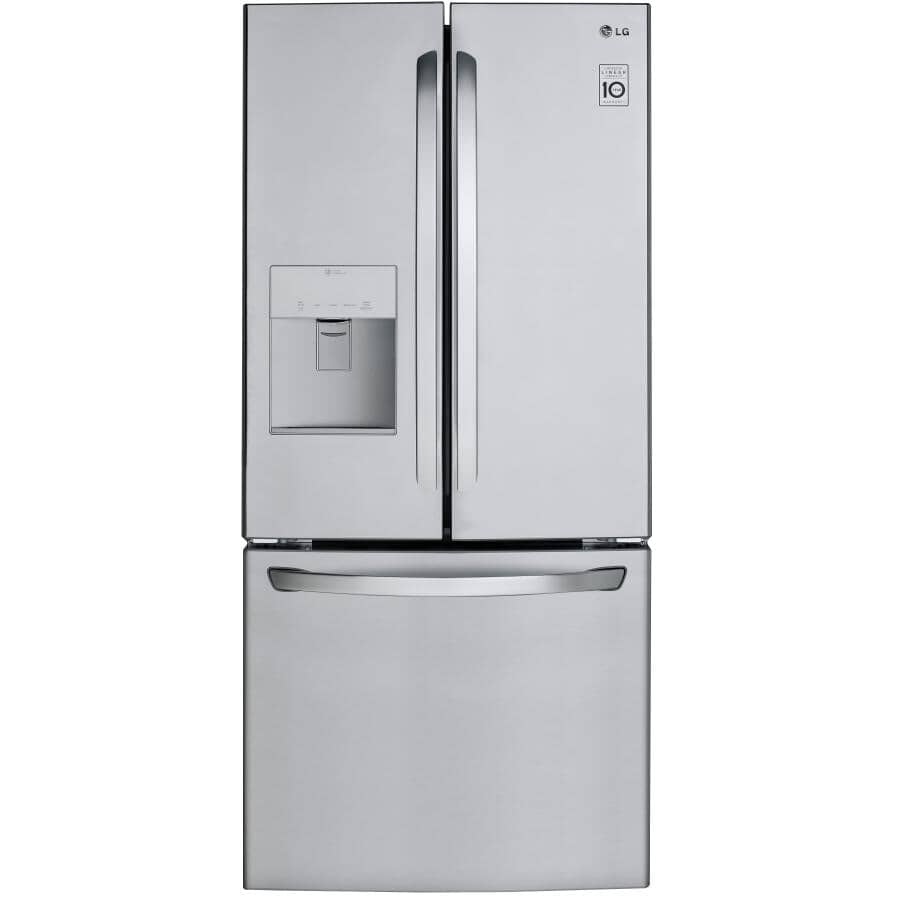 LG 30" 21.8 cu. ft. French Door Bottom Freezer Refrigerator with Water ...