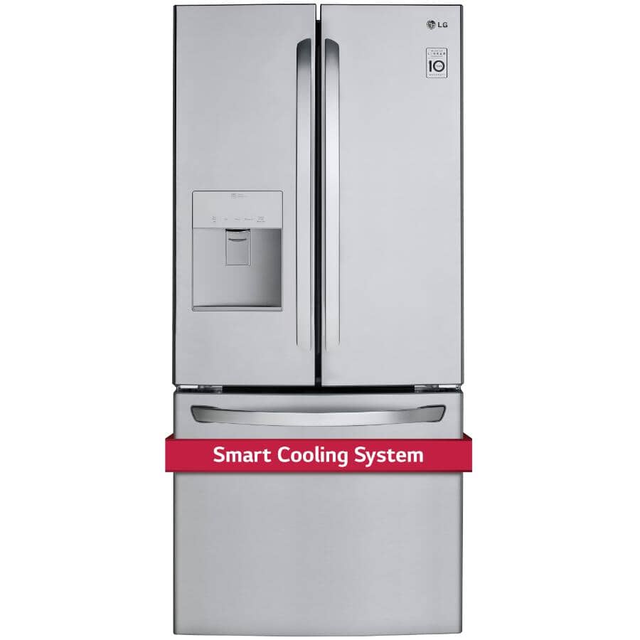 LG 30" 21.8 cu. ft. French Door Bottom Freezer Refrigerator with Water ...