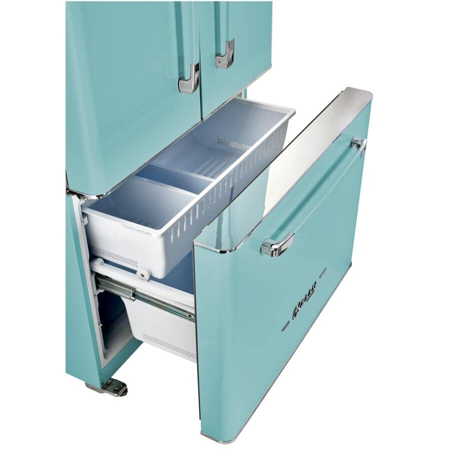 UNIQUE APPLIANCES 36" 21.4 cu. ft. Classic Retro French Door Bottom ...