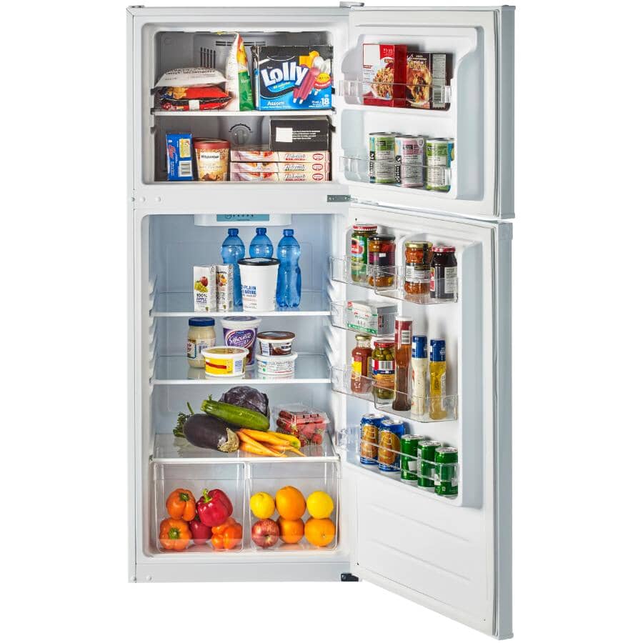 MOFFAT 24" 12 cu. ft. Top Freezer Refrigerator (MPE12FGKWW) - White ...