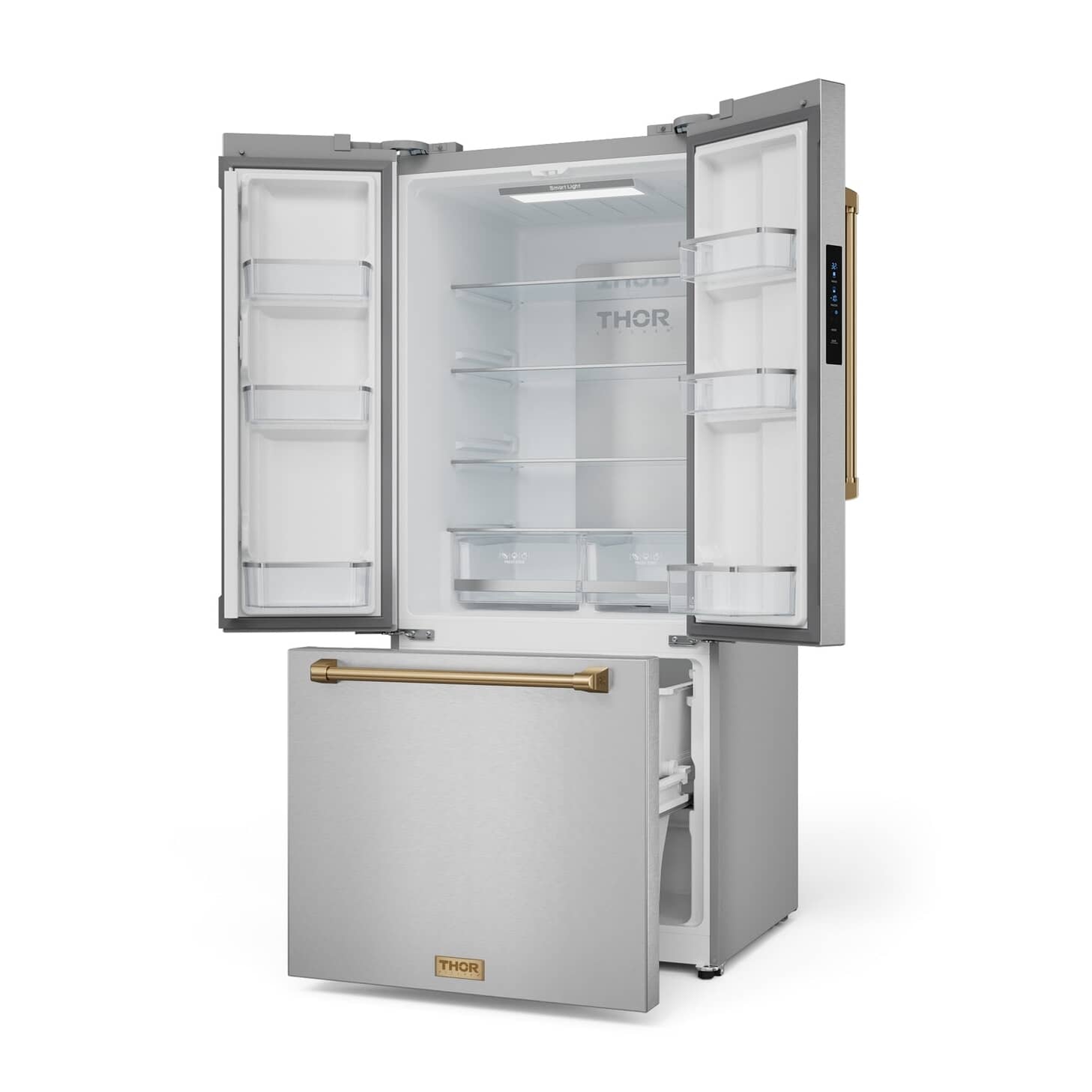 THOR KITCHEN Gordon Ramsay Series 30" 17.5 cu. ft. French Door Bottom ...