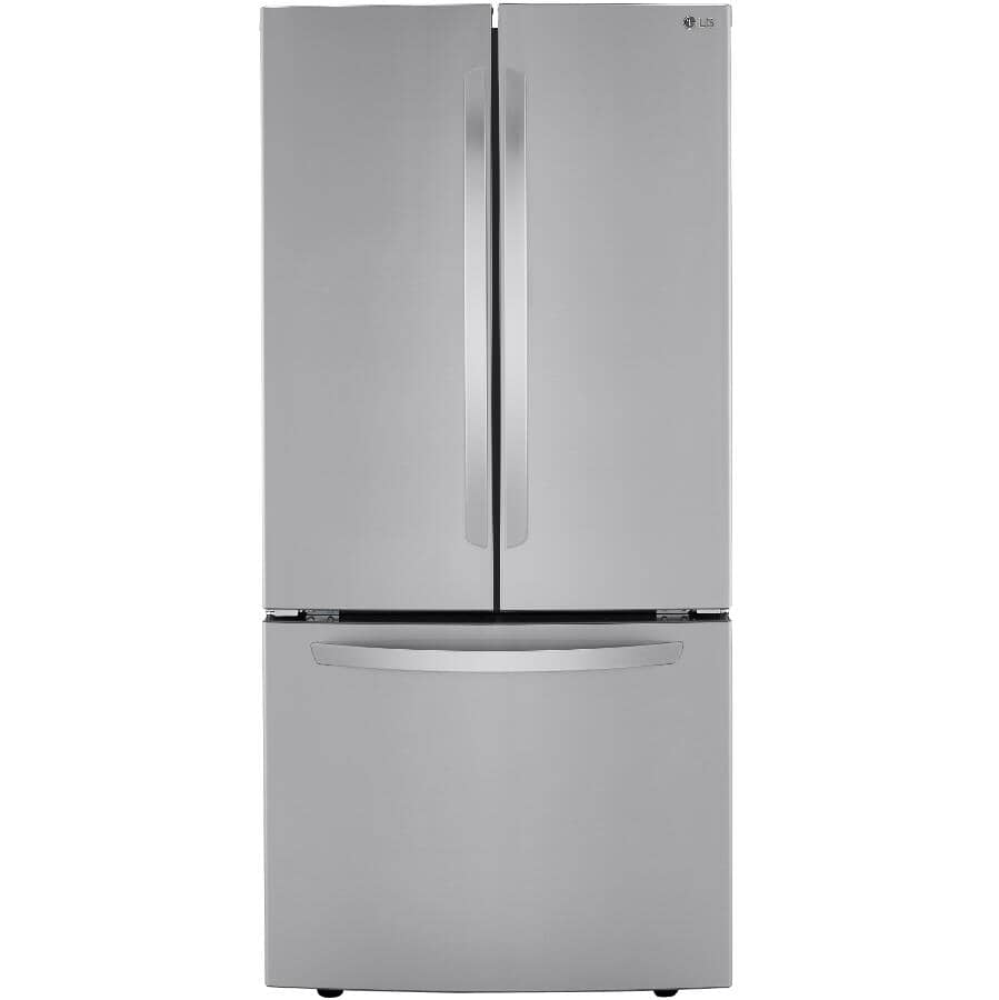 LG 33" 25.1 cu. ft. Smudge Resistant French Door Bottom Freezer ...