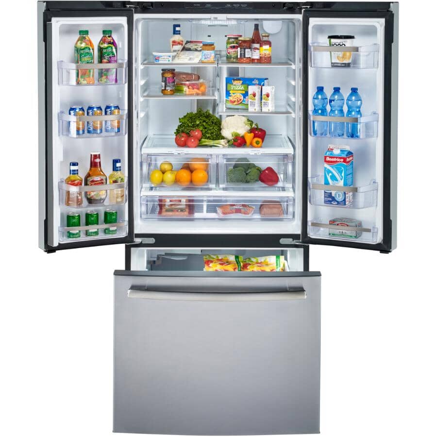 GE PROFILE 33" 24.8 cu. ft. French Door Bottom Freezer Refrigerator ...