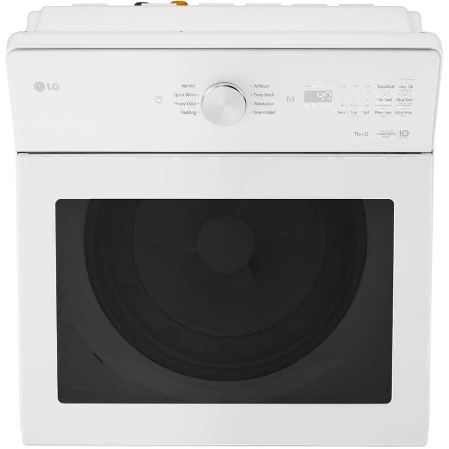 LG 27" 5.6 cu. ft. Top Load Washer (WT8205CW) - with 4 Way Agitator ...