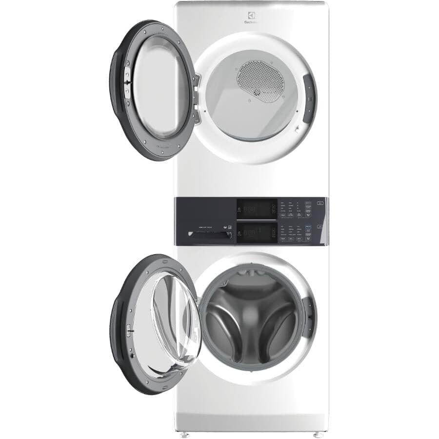 ELECTROLUX 27" Laundry Tower 5.1 cu. ft. Front Load Washer & 8 cu. ft ...