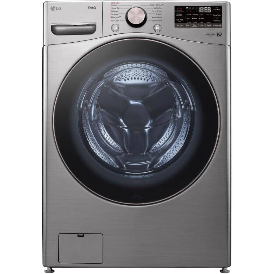 LG 27" 5.2 cu. ft. Ultra Large Capacity Front Load Washer (WM3850HVA ...