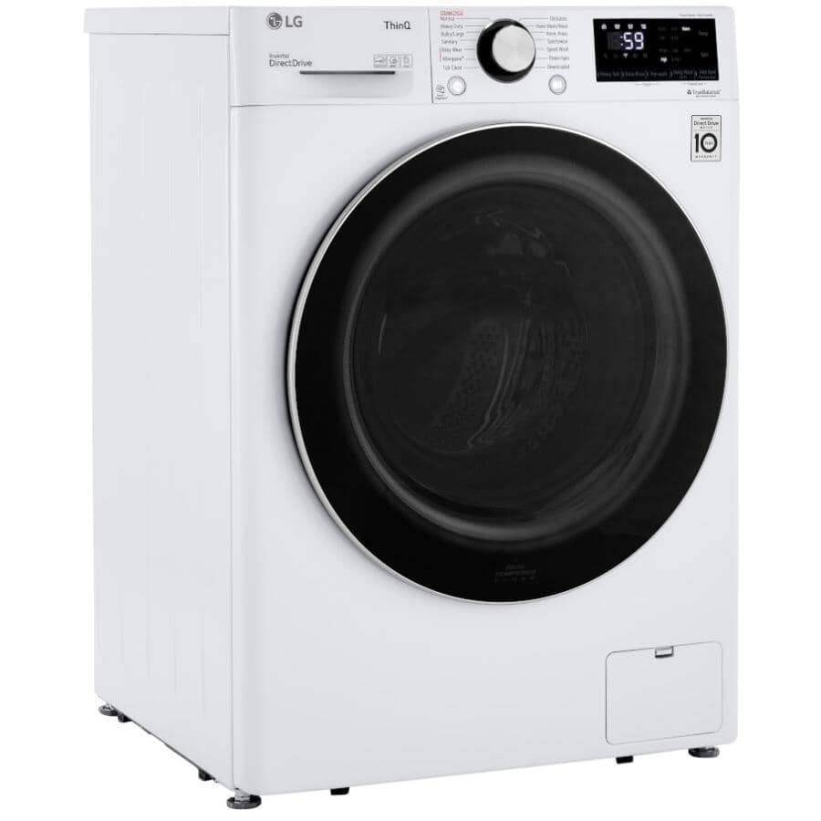 LG 24" 2.6 cu. ft. Compact Smart Front Load Washer (WM1455HWA) | Home ...