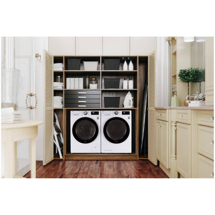 LG 24" 2.6 cu. ft. Compact Smart Front Load Washer (WM1455HWA) | Home ...