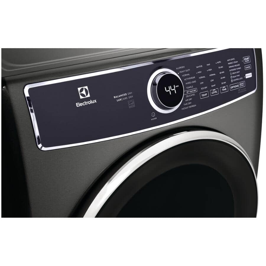 ELECTROLUX 27" 8.0 cu. ft. Electric Front Load Steam Dryer (ELFE763CAT ...