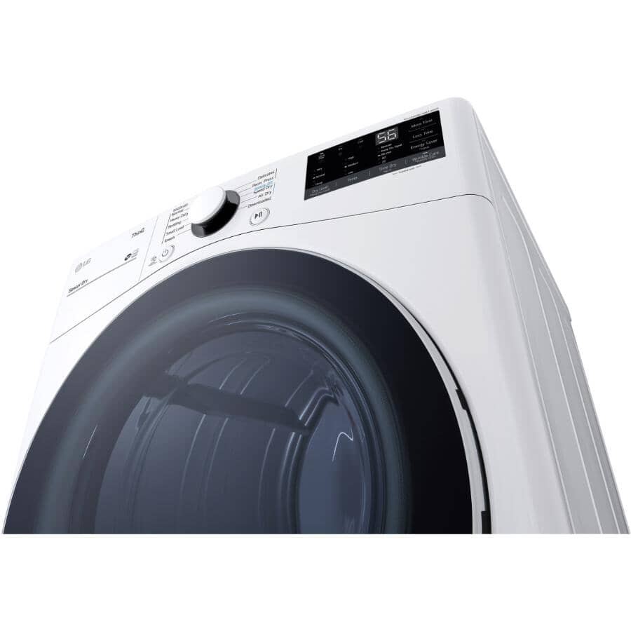 LG 27" 7.4 cu. ft. Electric Front Load Dryer (DLE3600W) with Built ...