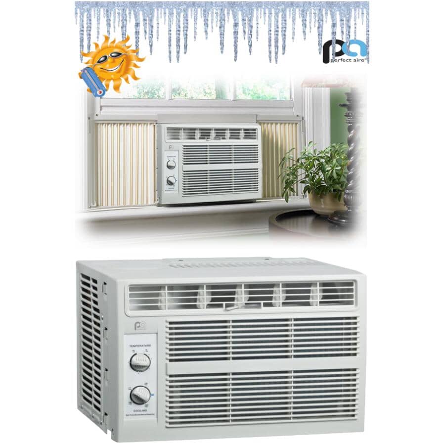 PERFECT AIRE 5,000 BTU Mechanical Controls Window Air Conditioner ...