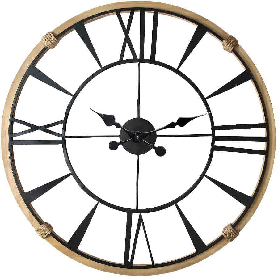 HOME ACCENT 24" Round Wall Clock | Home Hardware