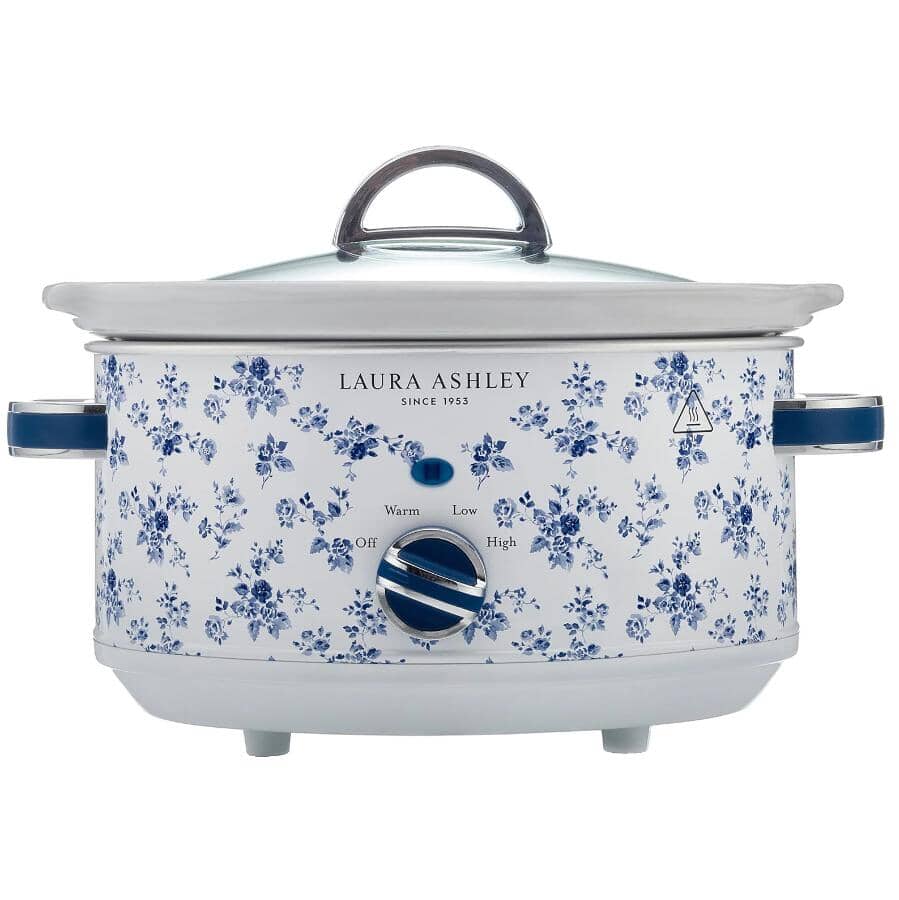 LAURA ASHLEY Blue China Rose Slow Cooker (VQ | Home Hardware