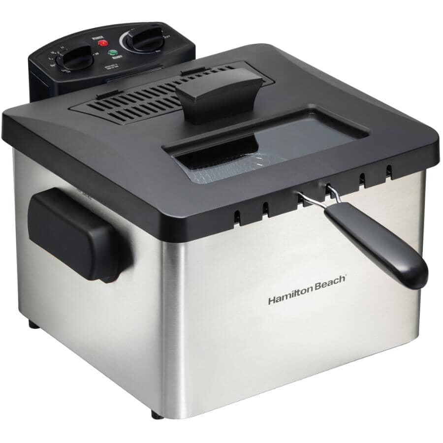 HAMILTON BEACH Deep Fryer with Timer (35043C) - Stainless Steel, 5 L ...