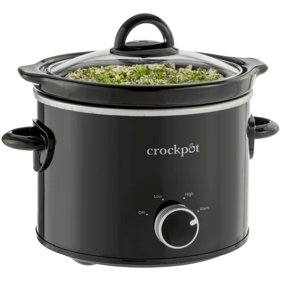 CROCKPOT Manual Slow Cooker - Black, 2 Qt | Home Hardware