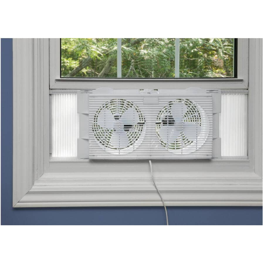 HOME ESSENTIALS 2 Speed 2 Fan 7" Window Fan | Home Hardware