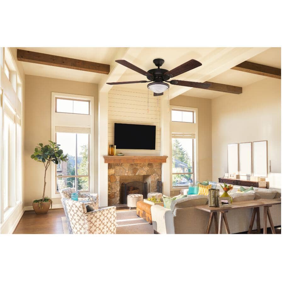 CANARM Ventilateur de plafond Kincade de 52 po avec luminaire à DEL ...