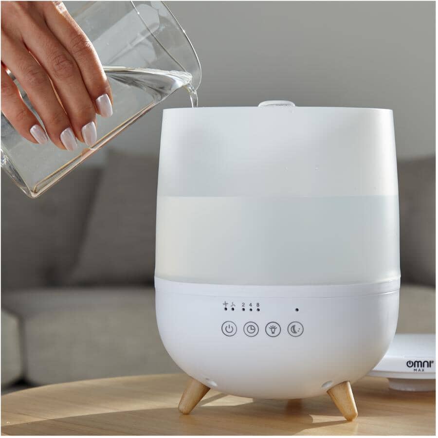 OMNIMAX Top Fill Ultrasonic Humidifier with LED Light | Home Hardware