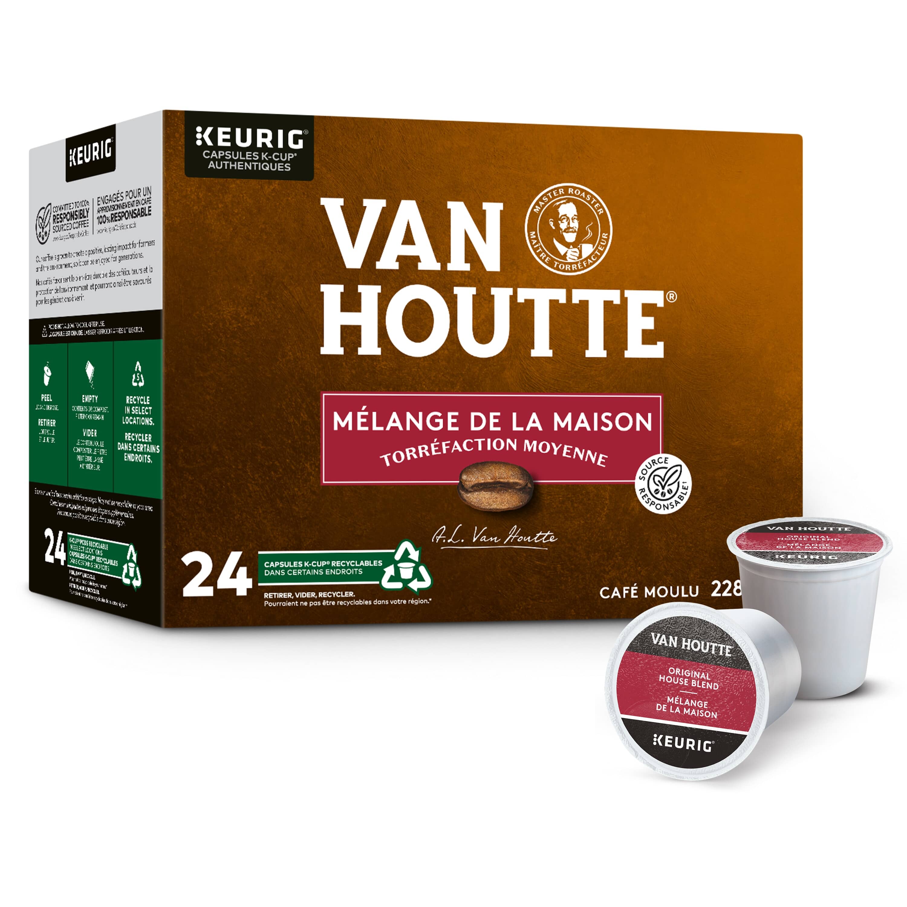 VAN HOUETTE Capsules K-Cup(MD) de café Keurig mélange maison original à ...