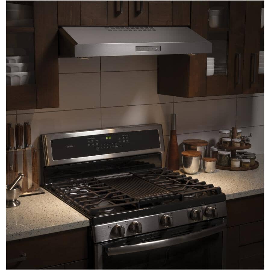 GE PROFILE 30" 390 Max CFM Overhead Range Hood | Home Hardware