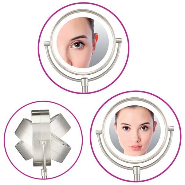 CONAIR 1x+10x Round Table Top Lighted Makeup Mirror | Home Hardware