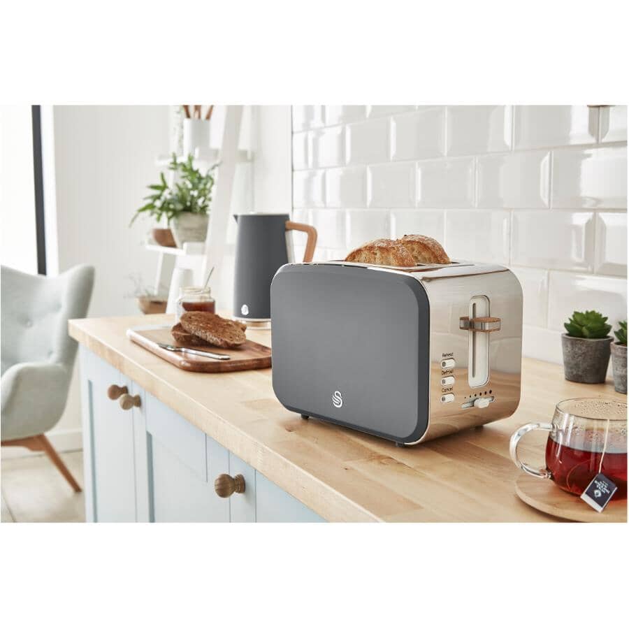 Swan Nordic 2-Slice Toaster - Slate Grey | Home Hardware