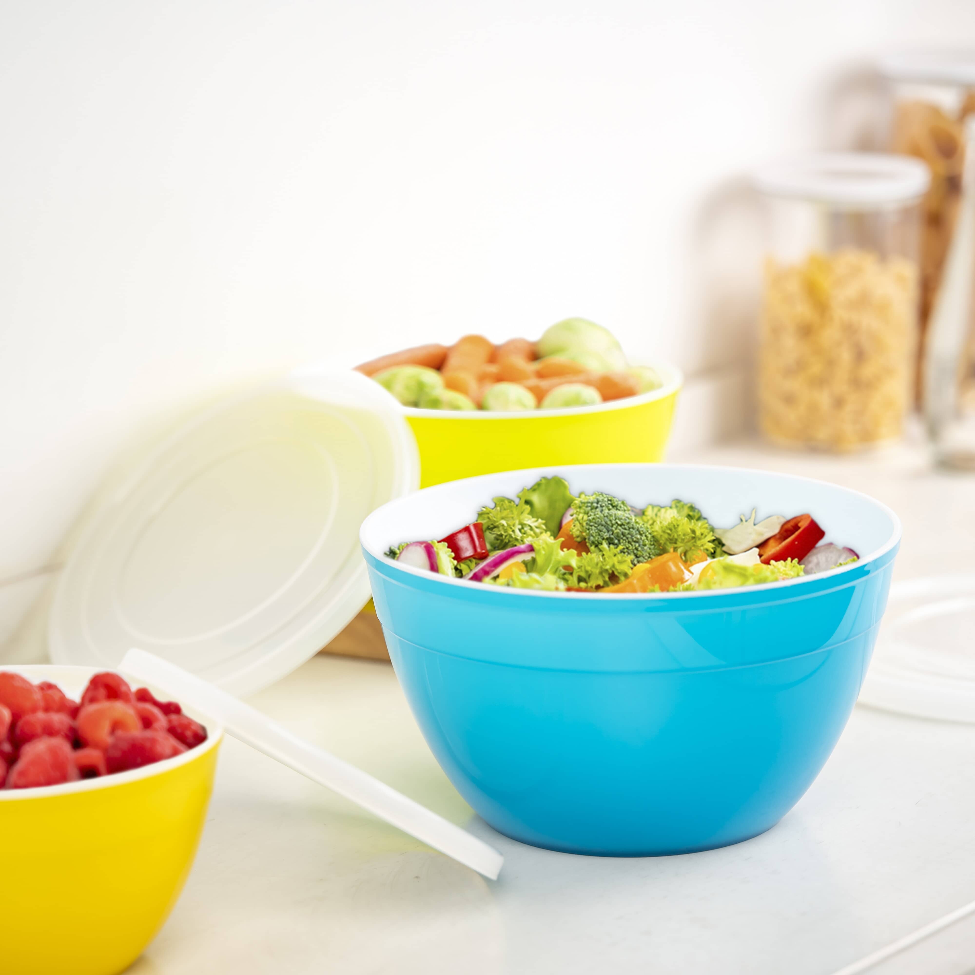 HOME ESSENTIALS Plastic Mixing Bowl Set with Lids | Home Hardware