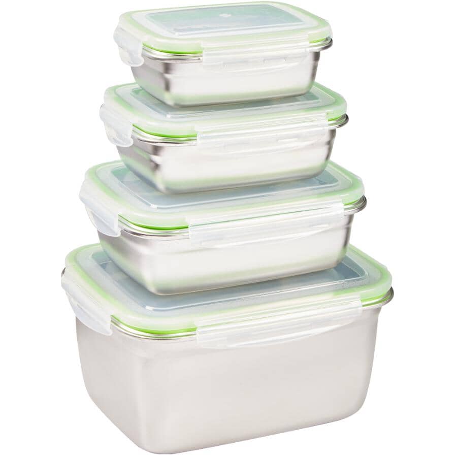 MOSAIC Rectangle Stainless Steel Storage Dish with Snap-On Lid | Home ...