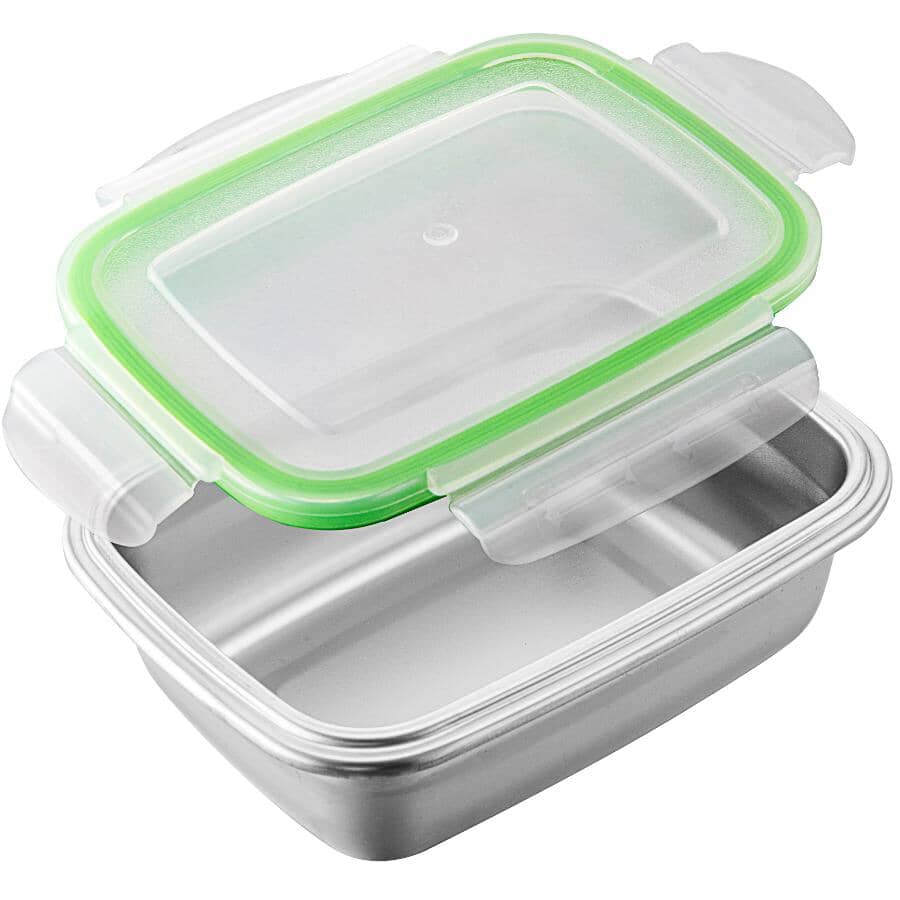 MOSAIC Rectangle Stainless Steel Storage Dish with Snap-On Lid | Home ...