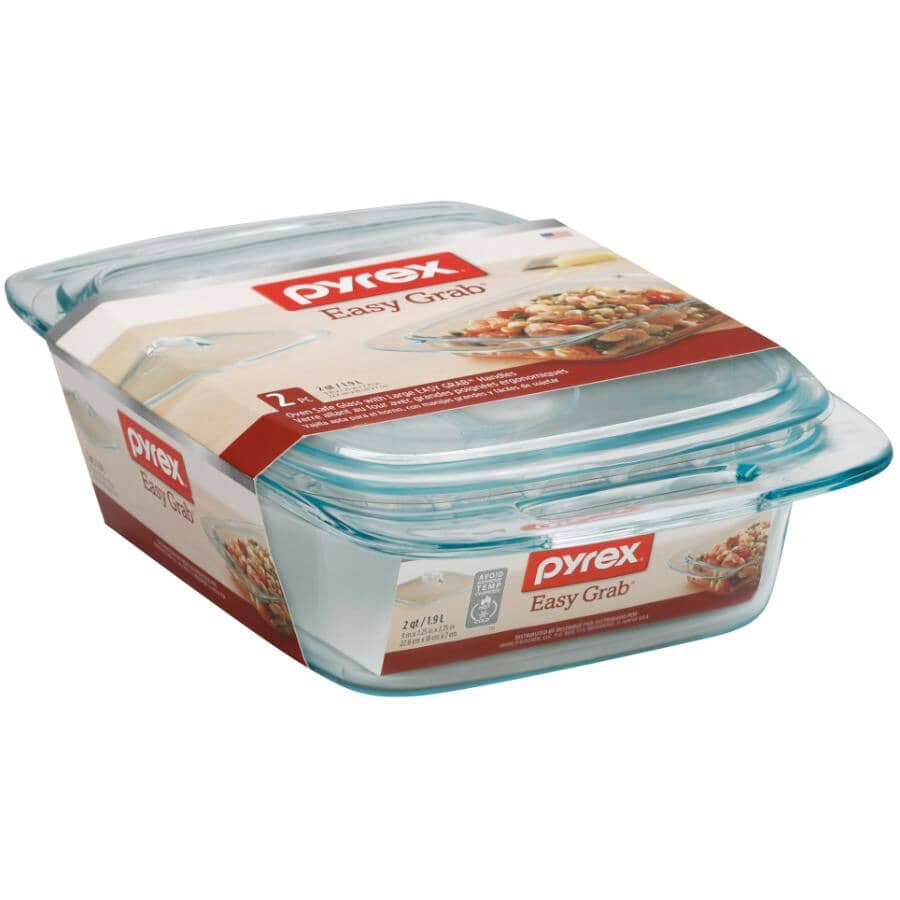 PYREX 2 Quart Glass Easy Grab Casserole Dish, with Cover | Home Hardware