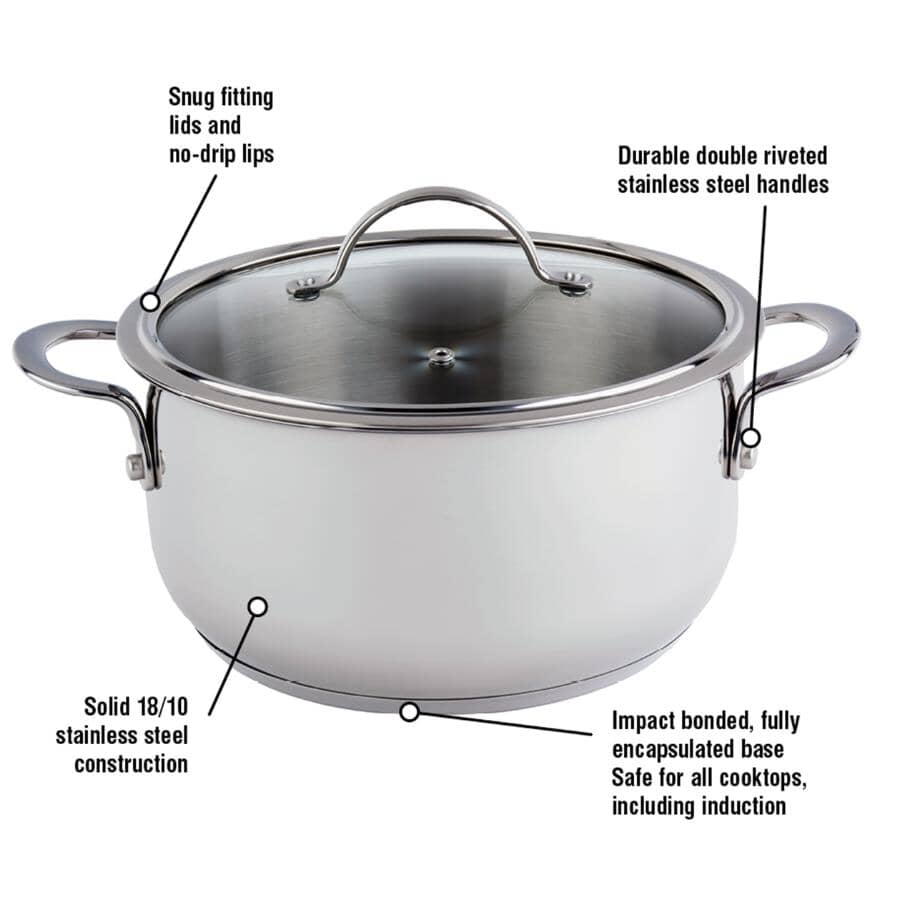 MOSAIC Stainless Steel Cookware Set with Lids | Home Hardware