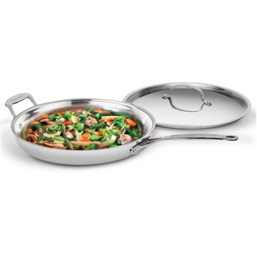 CUISINART 12" Chef's Classic Stainless Steel Skillet with Glass Lid ...
