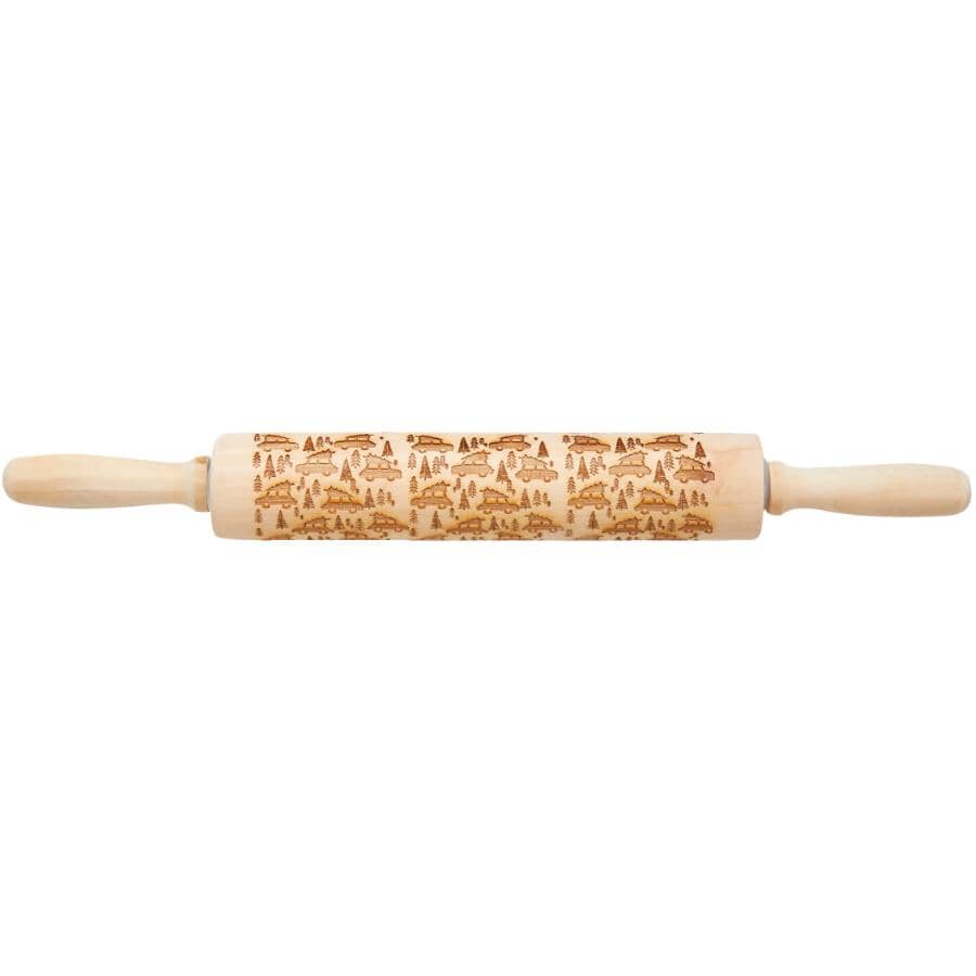 HARMAN Christmas Cookie Wood Rolling Pin | Home Hardware