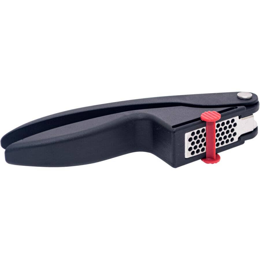 STARFRIT Garlic Press with Scraper & Removable Metal Grill, Black ...