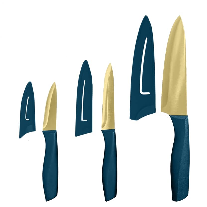 PHANTOM CHEF Kitchen Knife Set with Sheaths & Cutting Board | Home Hardware