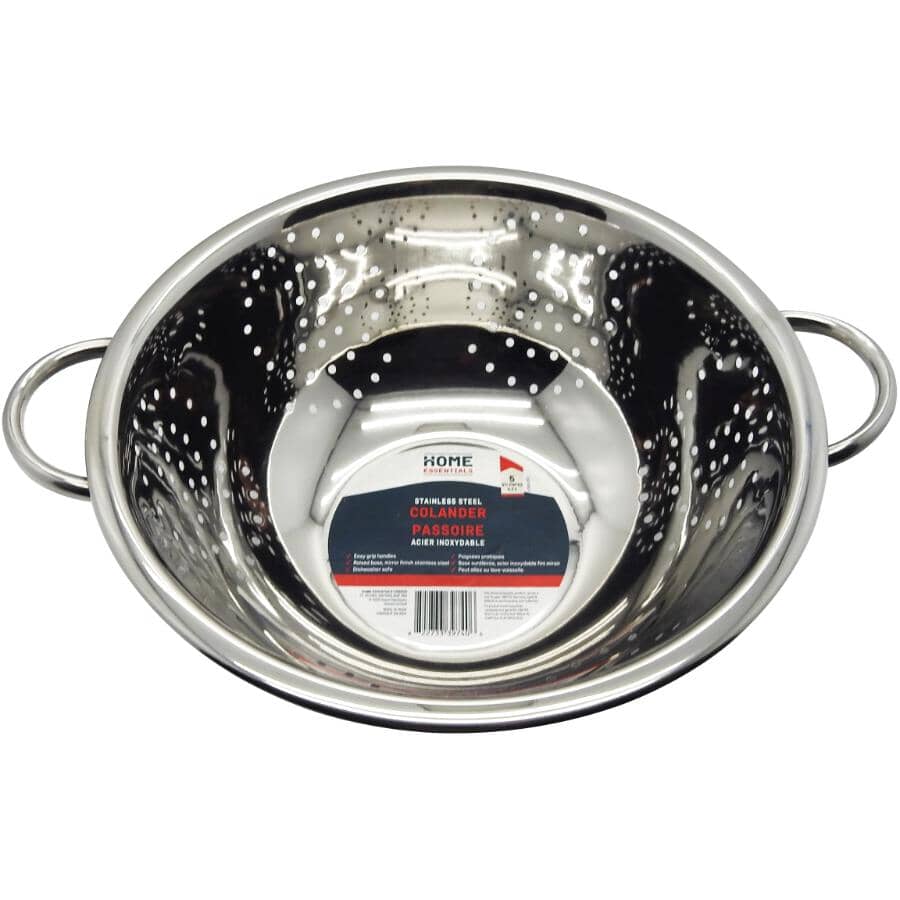 HOME ESSENTIALS Deep Stainless Steel Colander | Home Hardware