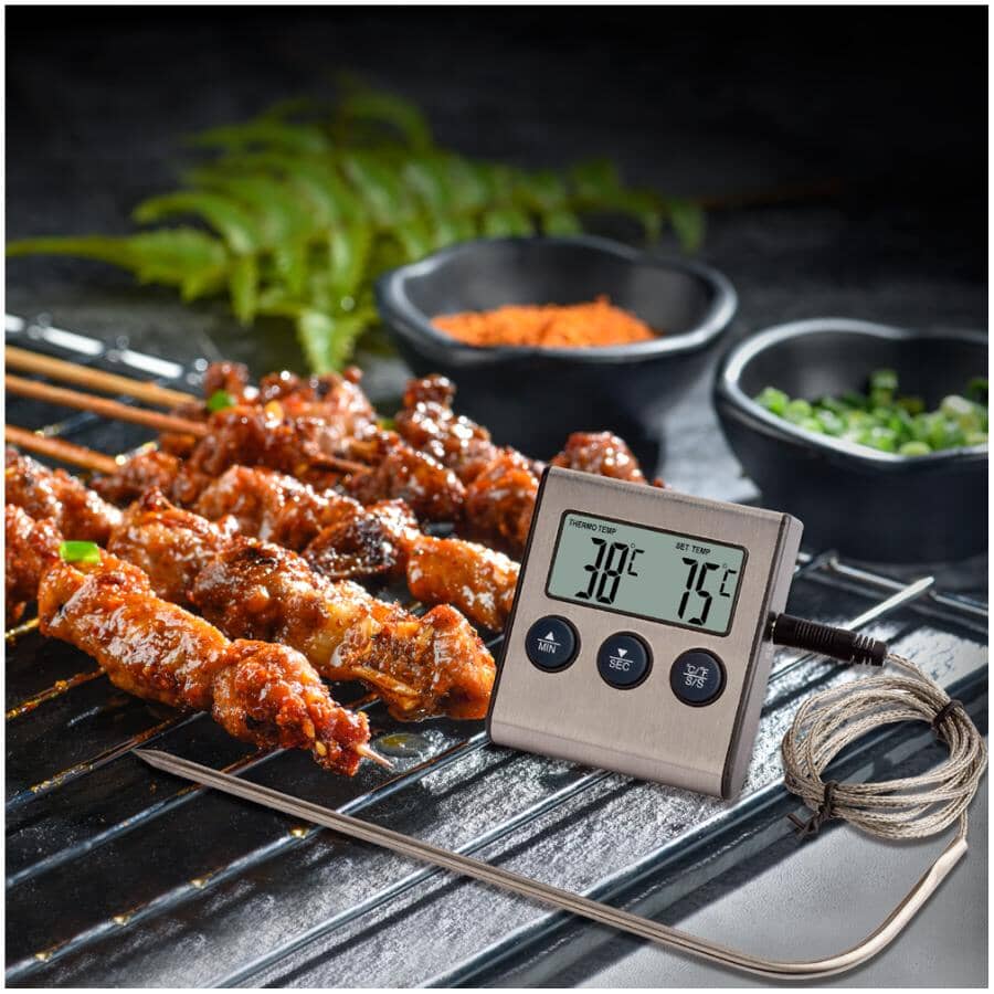 MOSAIC Digital Oven Probe Meat Thermometer & Timer | Home Hardware