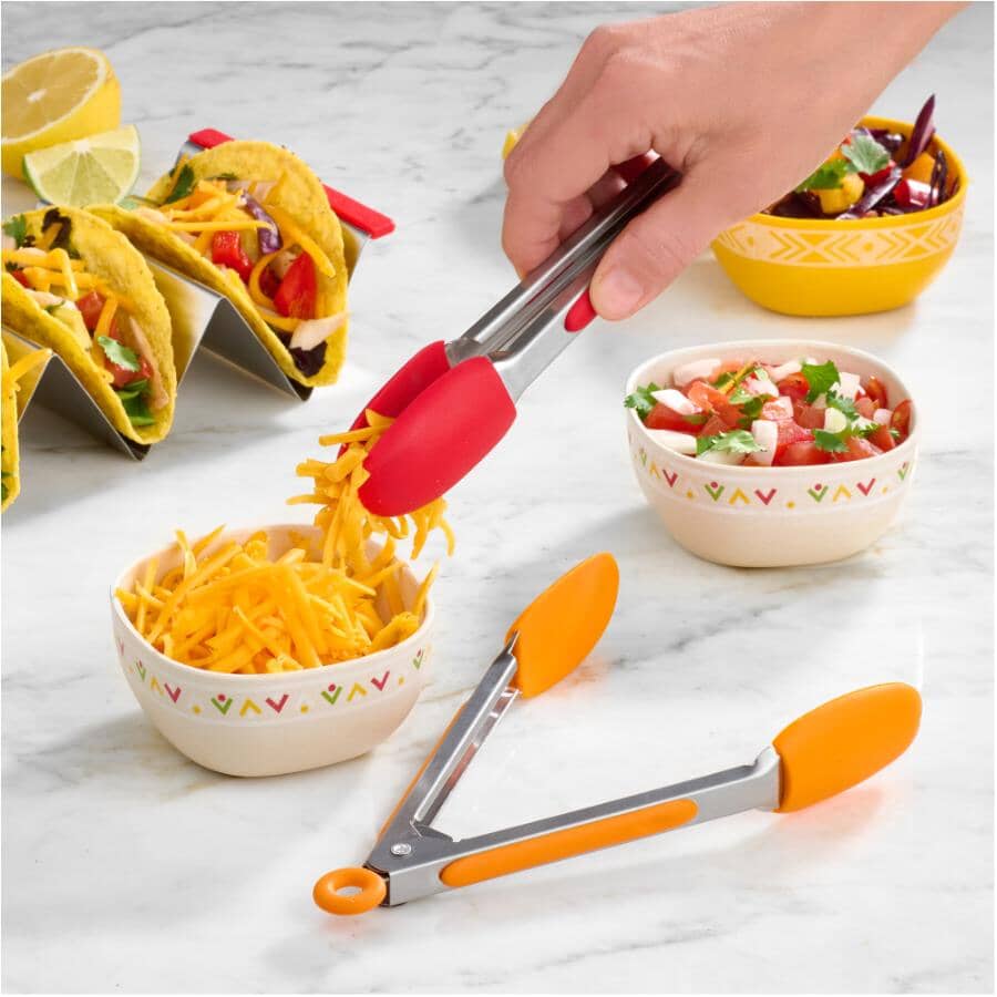 TRUDEAU Stainless Steel & Silicone Locking Taco Tongs | Home Hardware