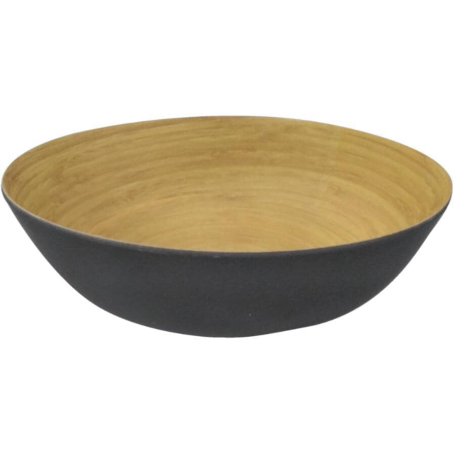 BRILLIANT 30cm Bamboo Serving Bowl, Grey | Home Hardware