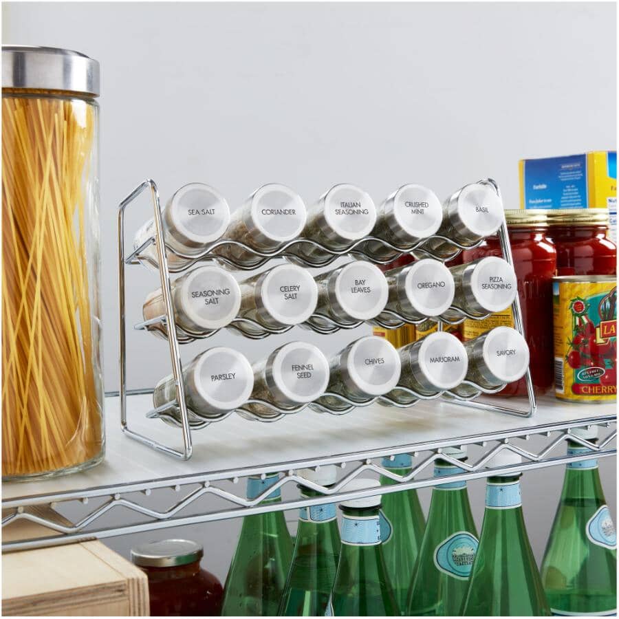 FARBERWARE Stainless Steel Spice Rack with 15 Jars | Home Hardware