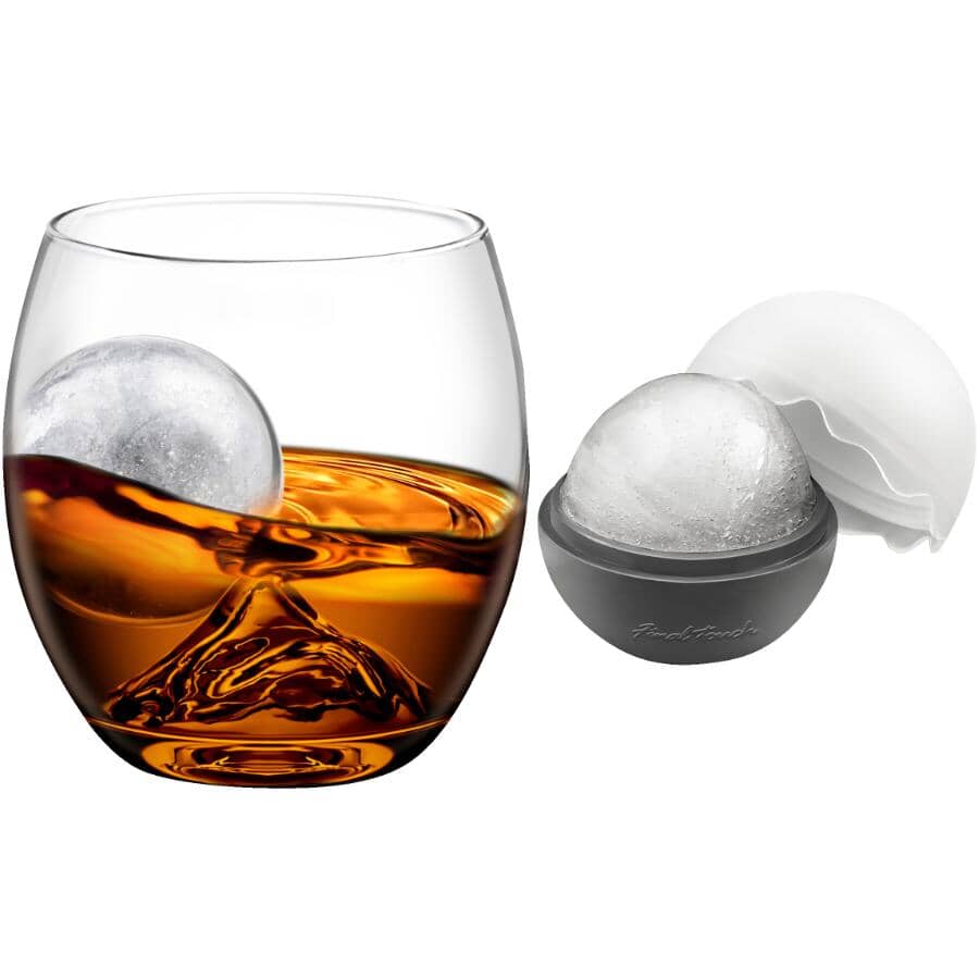 FINAL TOUCH On The Rock Glass with Ice Ball Mould | Home Hardware