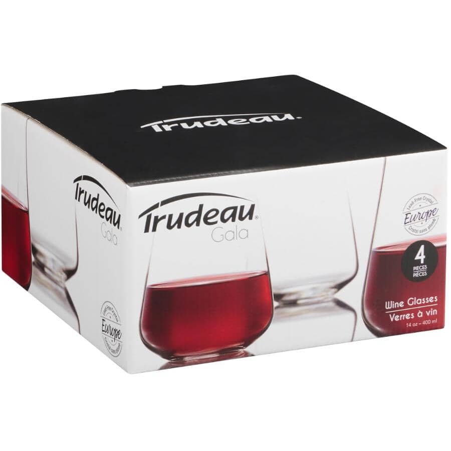 TRUDEAU Gala 14 oz Stemless Red Wine Glasses | Home Hardware
