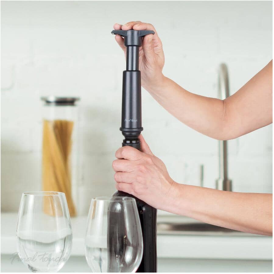 FINAL TOUCH Wine Bottle Pump with 2 Stoppers | Home Hardware
