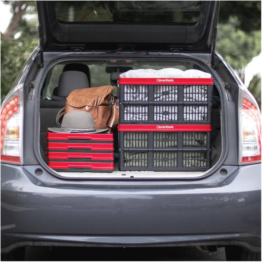 CLEVERMADE Red Collapsible Storage Crate | Home Hardware