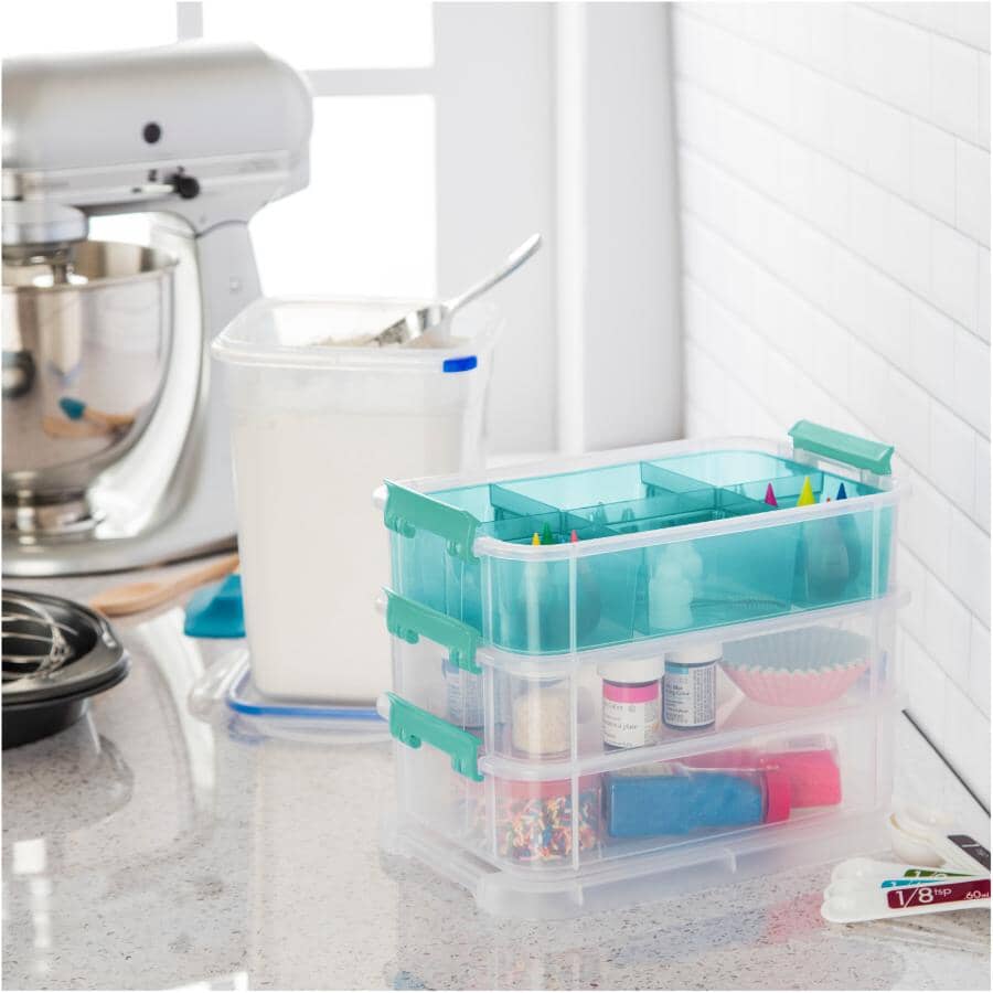 STERILITE 3 Layer Stack and Carry Storage Box, with Handle | Home Hardware