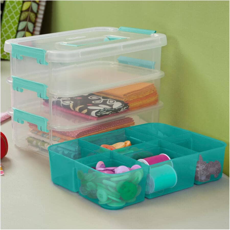 STERILITE 3 Layer Stack and Carry Storage Box, with Handle | Home Hardware