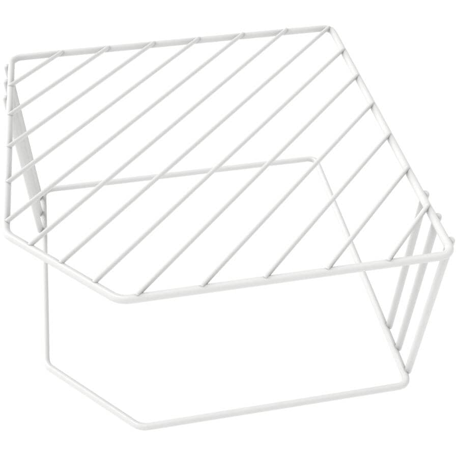 HOMEWARES Wire Corner Shelf - White, 10" | Home Hardware
