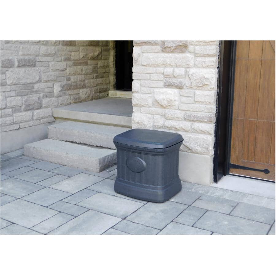 FCMP OUTDOOR 24" x 20" x 24" Granite Grey Residential Salt and Sand ...